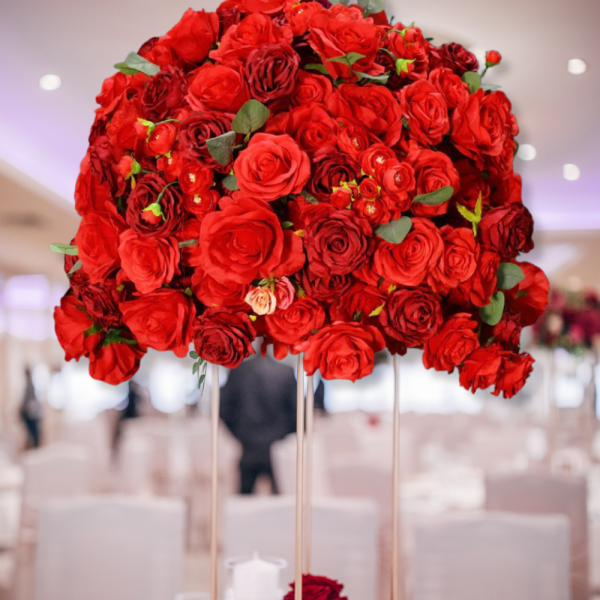 LUXE Red Rose Table Centerpiece - 28 Inches