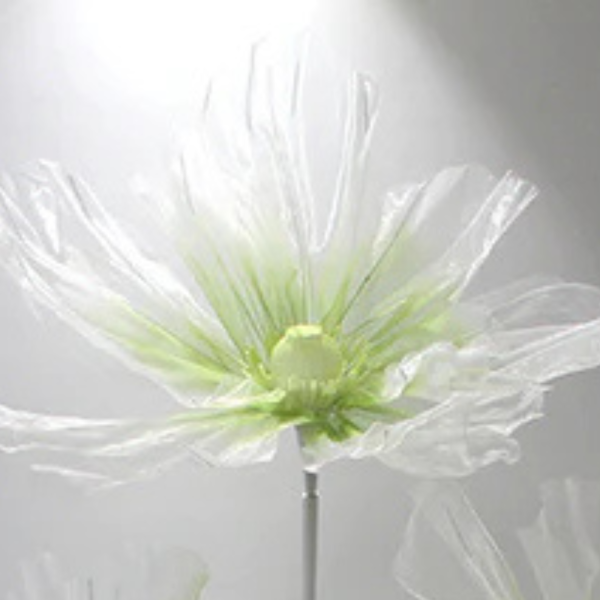 Set of 3 Stands with Silk Gauze Flowers - Choice of Colors!