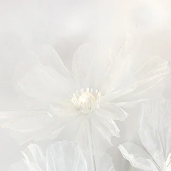 Set of 3 Stands with Silk Gauze Flowers - Choice of Colors!
