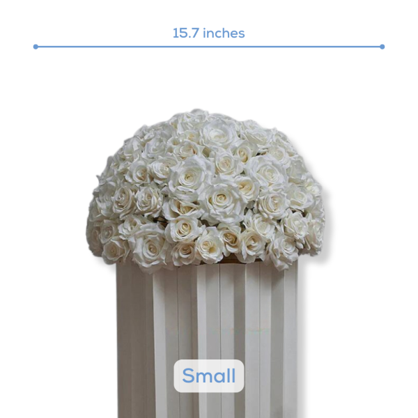 LUXE White Rose Wedding Table Centerpiece - Choose Your Size!