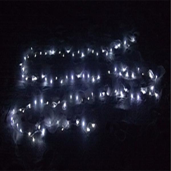 32ft Cool White LED Light Strand. Plug-In Style w/8 Light Programs (100 ...