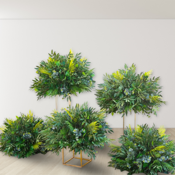 LUXE Green Mixed Leaf Table Centerpiece - 28 Inches