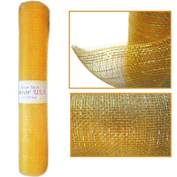 Decostar™ Decorative Poly Mesh Roll w/ Matching Metallic Stripes - MANY ...