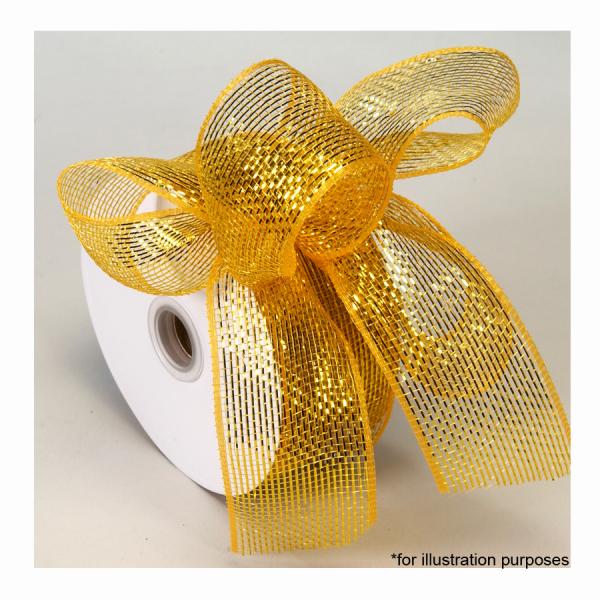 Decostar™ Decorative Poly Mesh Ribbon Roll w/ Full Metallic Foil - 18 ...