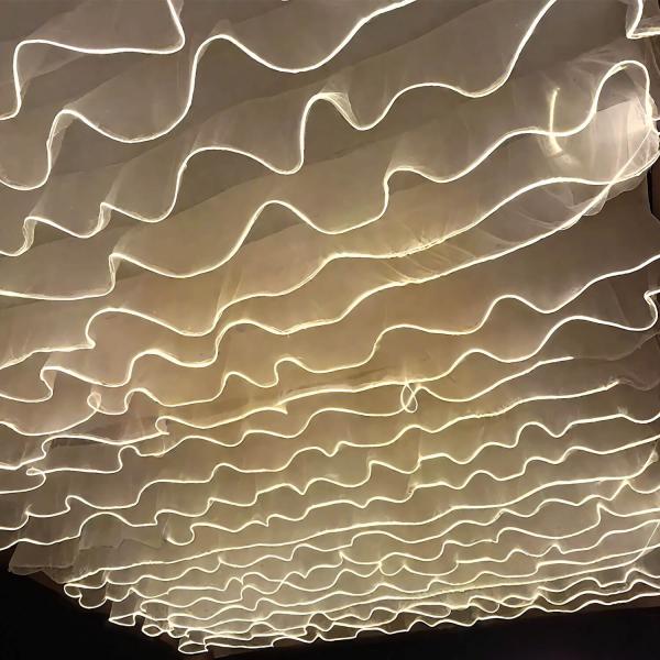 The Ripplewave™ LED Hanging Ceiling Drape Warm or Cool Light - Choose ...