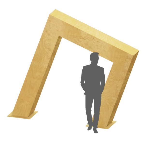 Collapsible 3D Abstract Square Arch - Size Options!