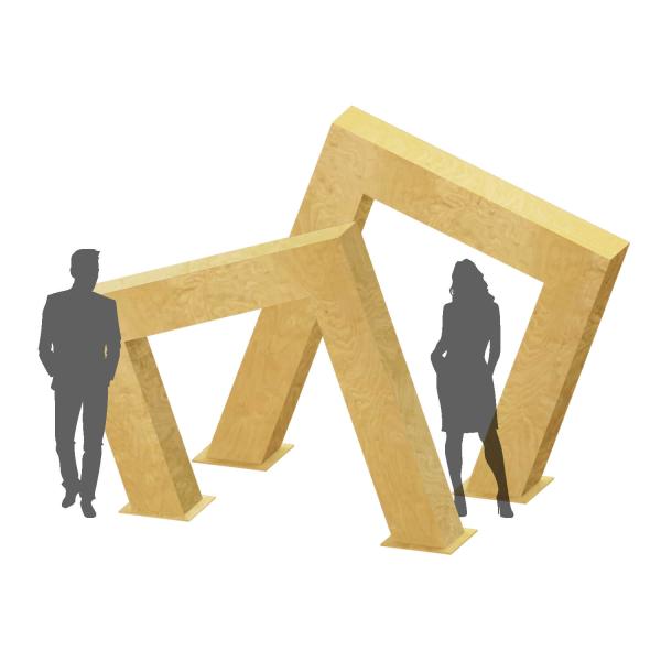 Collapsible 3D Abstract Square Arch - SET of 2!
