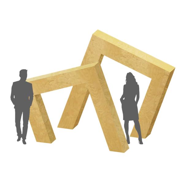 Collapsible 3D Abstract Square Arch - Size Options!