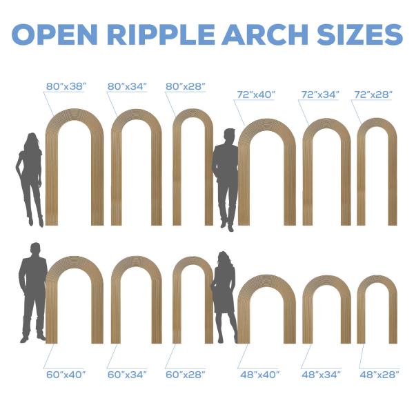 Open Ripple Arch Collapsing Chiara Panel - Select Your Size!