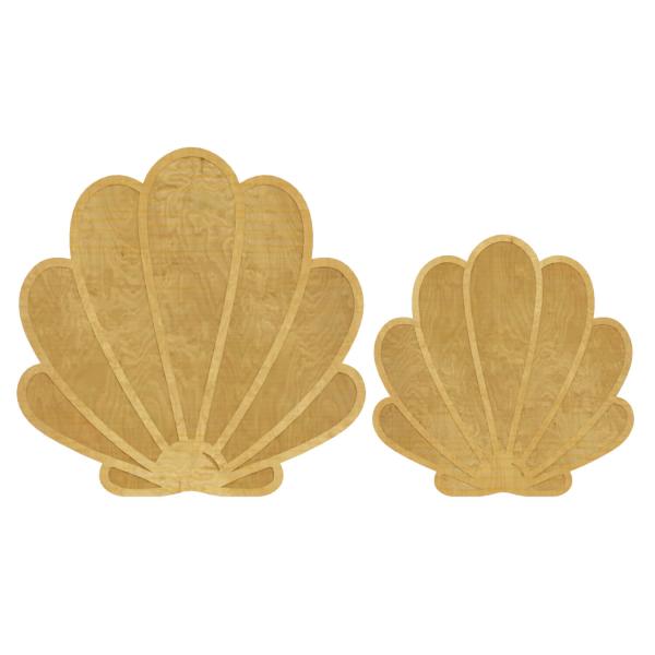 Giant Wood Sea Shell Panel - Size Options