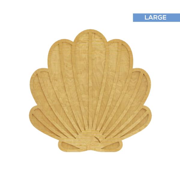 Giant Wood Sea Shell Panel - Size Options