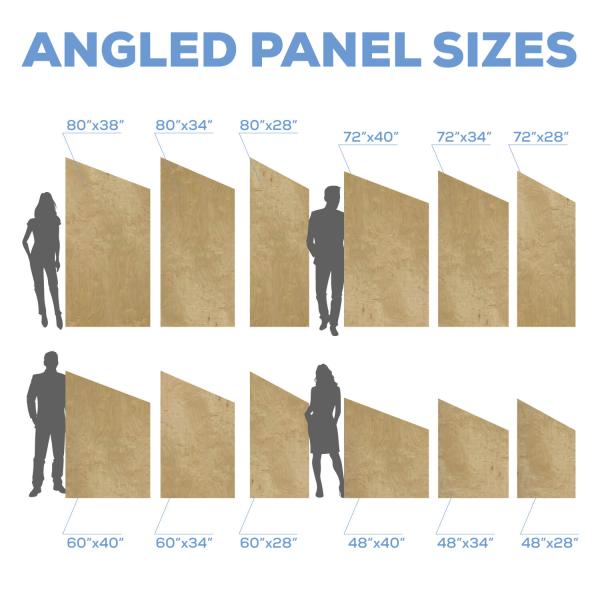 Angled Collapsing Chiara Wall Panel (Left Leaning) - Select Your Size!