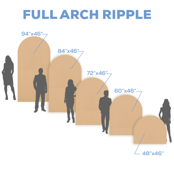 Large Full Arch Collapsing Ripple Chiara Wall Panel - Select Your Size!