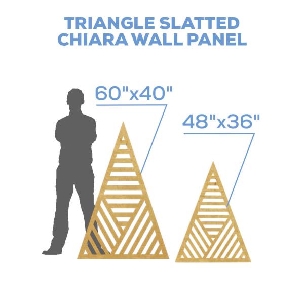 Large Triangle Slatted Chiara Wall Panel - Select Your Size!