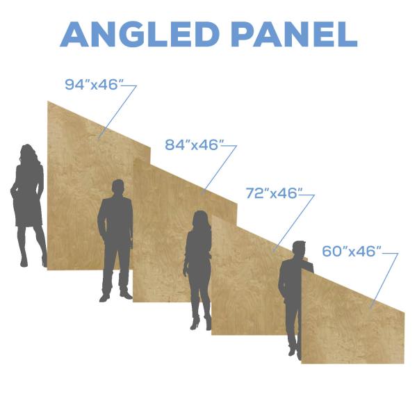 Large Angled Arch Collapsing Chiara Wall Panel - Left Leaning - Select ...