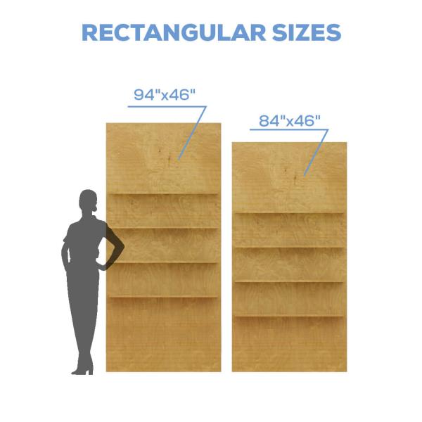 Collapsible Rectangle Interchangeable Shelf Chiara Wall - Choose Your Size!