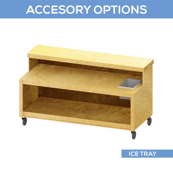 Collapsible 2 Tier Mobile Bar with Base - Choose your Size!