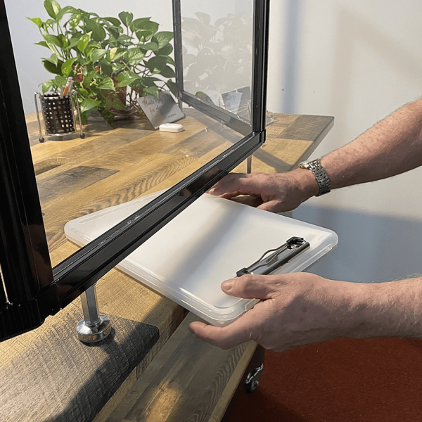 Collapsible Countertop Shield / Desktop Sneeze Guard - 36H x 72W