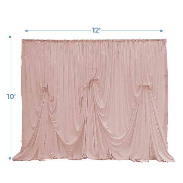 10'H x 12'W Poly Stretch Dramatic Drape Pre Sewn Backdrop Kit - Select ...