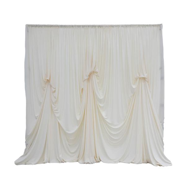 12'H x 12'W Poly Stretch Dramatic Drape Pre Sewn Backdrop Kit - Select ...
