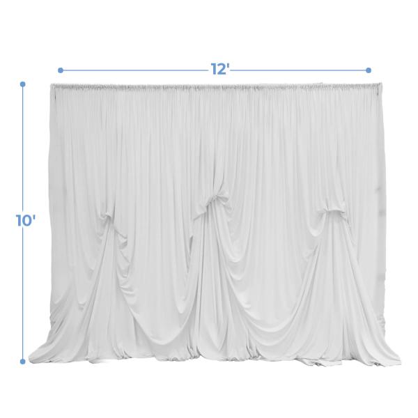 10'H x 12'W Spandex Dramatic Drape Pre Sewn Backdrop Kit - Select your ...