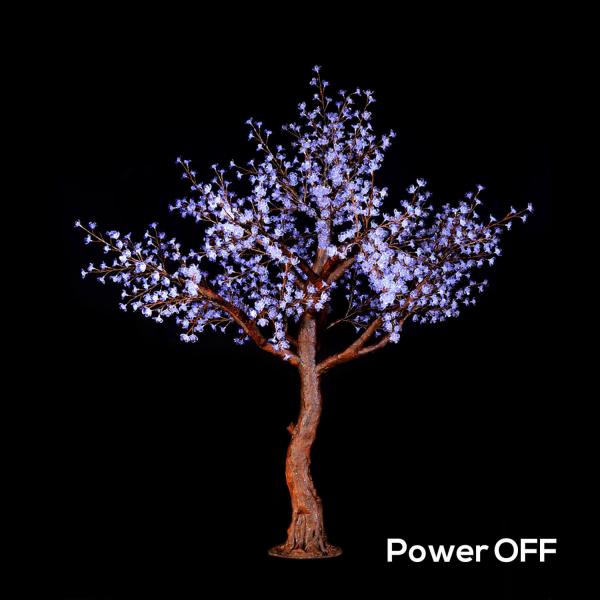 Lighted Cherry Blossom LED Tree - AC Adapter - 1200 LEDs - RGBW w ...
