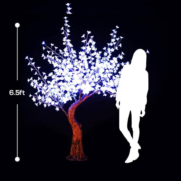 Lighted Grand Centerpiece or Floor Cherry Blossom LED Tree - AC Adapter ...