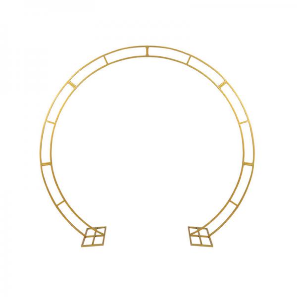Gold Metal Circle Wedding Arch - 8ft x 8ft