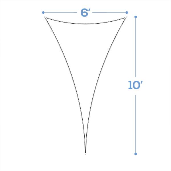 Scrim FX 3 Point Triangular Spandex Sail - 6' x 10'