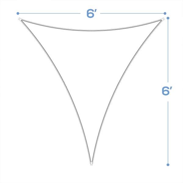 Scrim FX 3 Point Triangular Spandex Sail - 6' x 6'