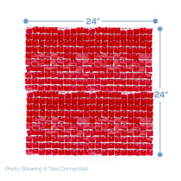 Easy Connect Shimmer Wall Panels w/ Transparent Grid Backing & Square ...
