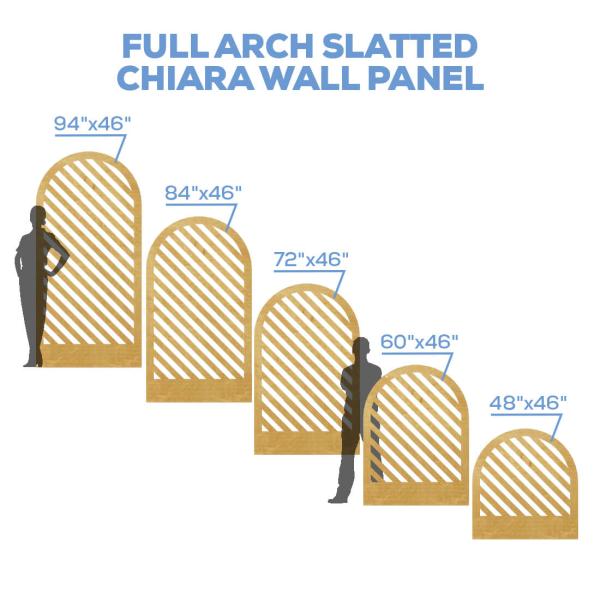 Large Full Arch Slatted Chiara Wall Panel - Select Your Size!