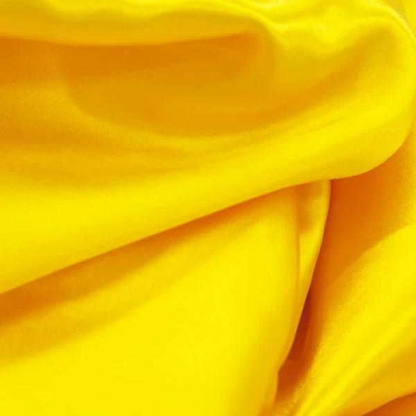 Sleek Satin Tablecloth 90x156 Rectangular - Canary Yellow (Bright Yellow)