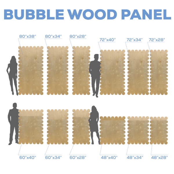 Rectangle Bubble Collapsing Chiara Wall Panel - Select Your Size!