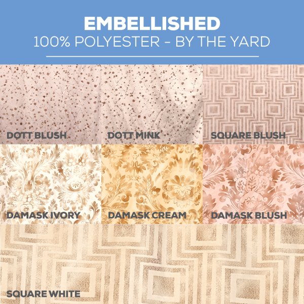 Embellished - 100% Polyester - By The Yard - 118 Width