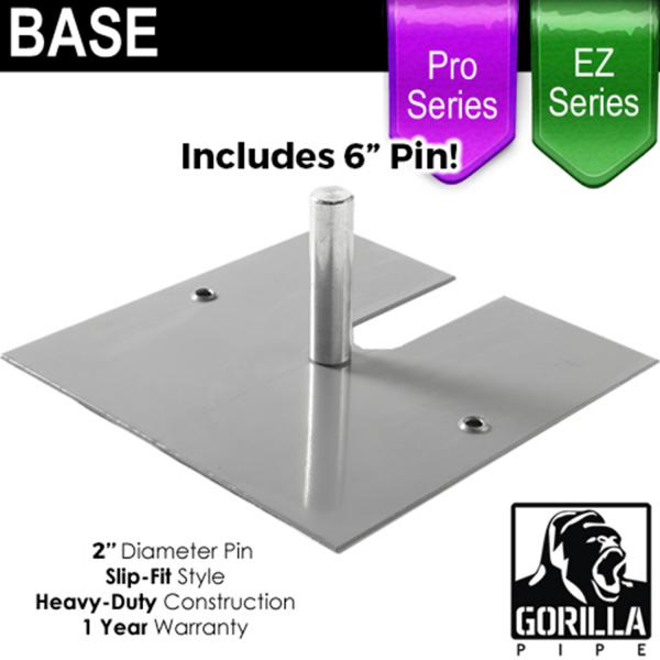 EZ and Pro Series - 16in x 14in Standard Duty 6 x 2 Base (Up to 8ft)