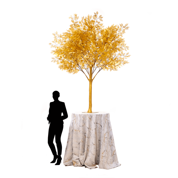 6.5ft Artificial 5Ft Tall Gold Tree — Gold, 10 Interchangeable Branches ...
