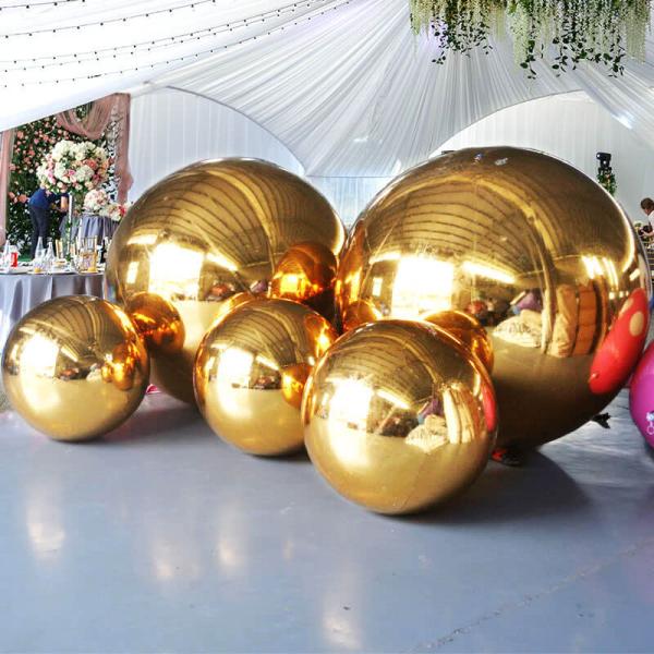 Gold Inflatable Mirror Ball / Sphere - Choose your Size!