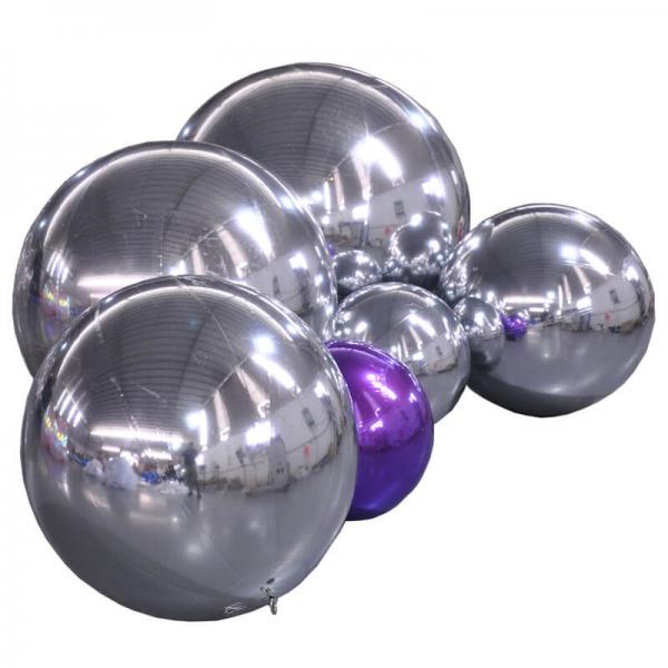 Silver Inflatable Mirror Ball / Sphere - Choose your Size!