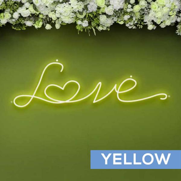 Neon Sign Love w/ Heart - Choose your Size and Color!