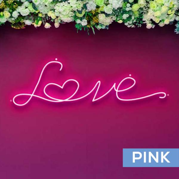 Neon Sign Love w/ Heart - Choose your Size and Color!