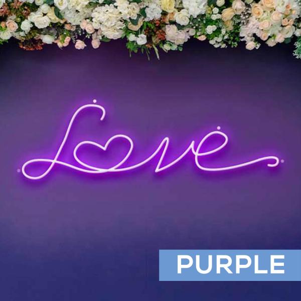 Neon Sign Love w/ Heart - Choose your Size and Color!