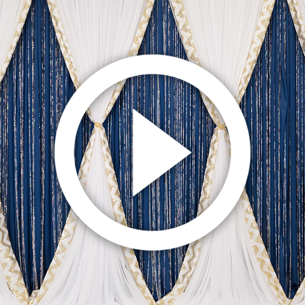 Navy and Crystal Backdrop - Instructional Video