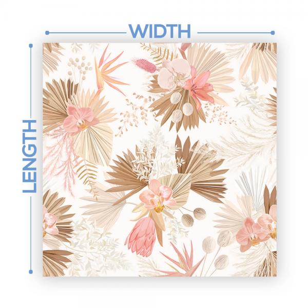 Premium Vinyl Dance Floor Wrap Custom Size - Boho Pink Flora