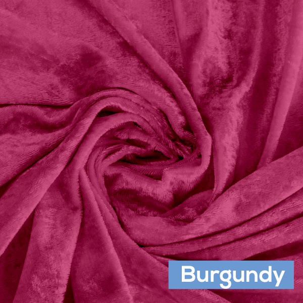 Premade Velvet Tablecloth - 120 Round - Burgundy