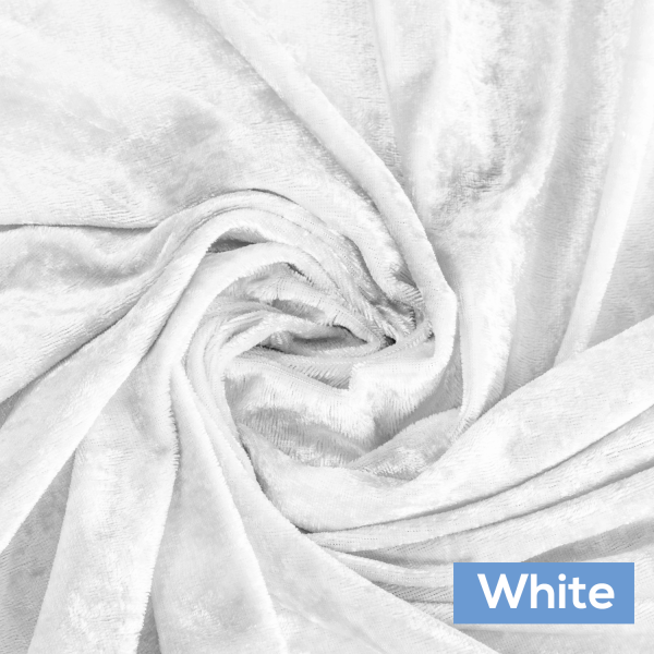 Premade Velvet Tablecloth - 120 Round - White