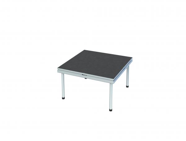 4X4 PLATFORM 24 FIXED LEGS - Aluminum/Industrial Finish