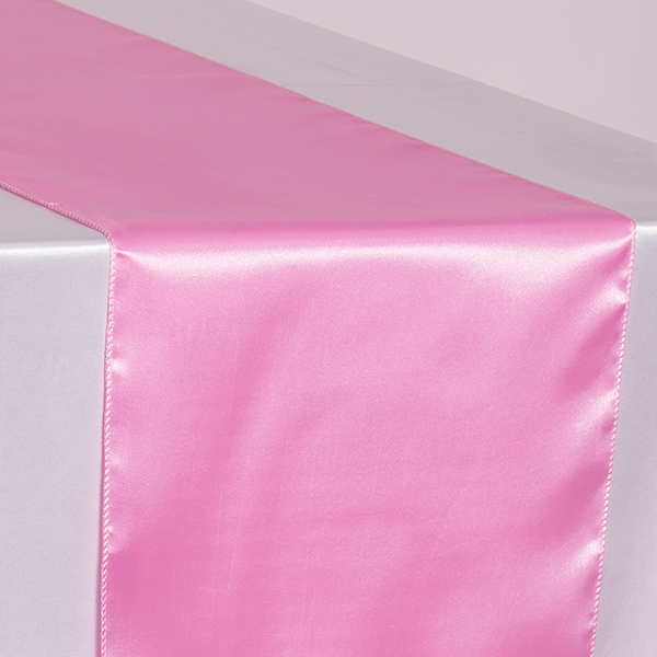 Pink Deco Satin Table Runner - 12 x 108 - 10 PACK