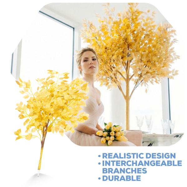 Artificial Gold Leaf Branch — Gold | Interchangeable Branch for ModTree ...