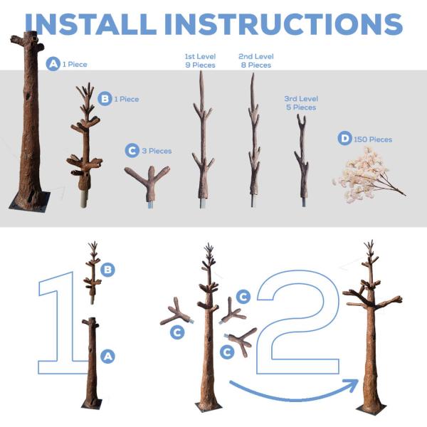 HUGE LUXE 13ft Fake Fall Autumn Leaf Tree - 150 Interchangeable ...